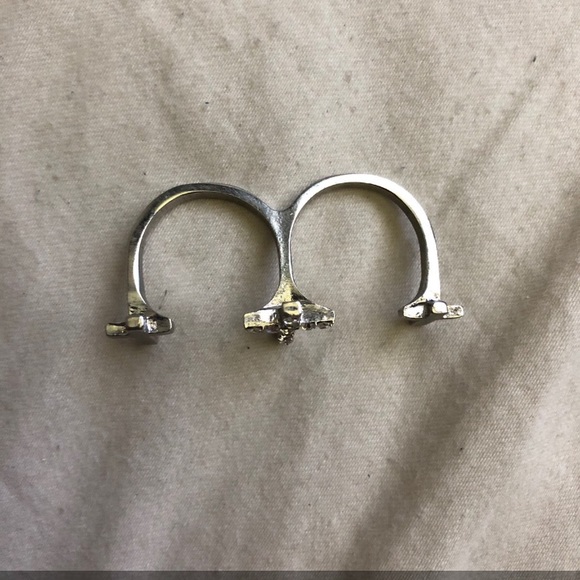 Charlotte Russe | Jewelry | Silver Diamond Cross Ring | Poshmark